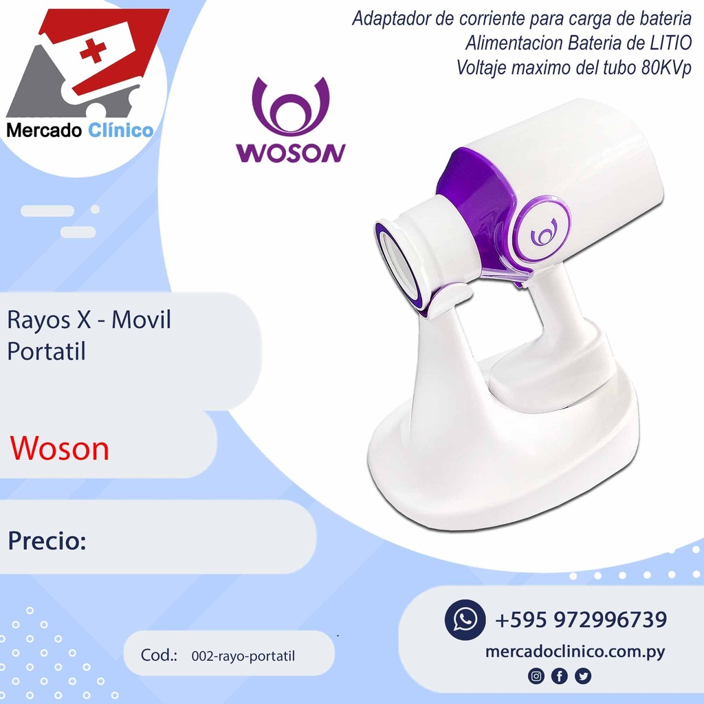 Rayos X Movil - Portatil - WOSON | mercadoclinico.com.py